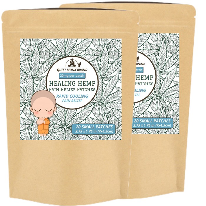 CBD Pain Relief Patches Small (40 Count) 2 pack - Quiet Monk CBD CBD Pain Relief Patches Small (40 Count) 2 pack - Quiet Monk CBD