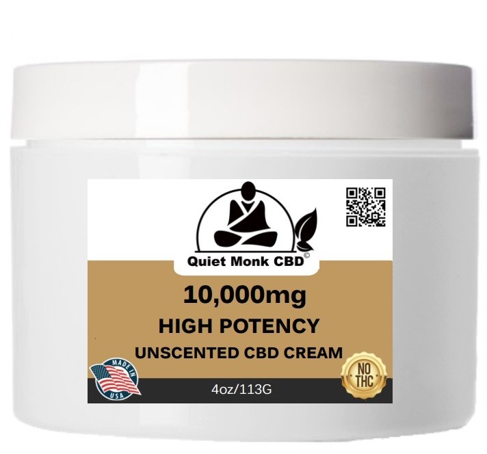 10000mg CBD Pain Relief Cream | Extra Strong Hemp | Quiet Monk CBD