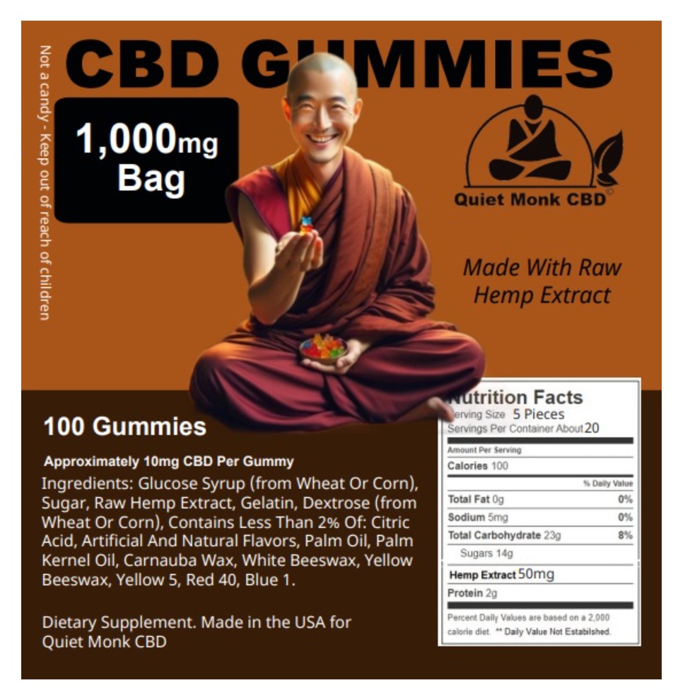 Best 1000mg CBD Gummies For Pain Relaxation (3/4 lbs bag)