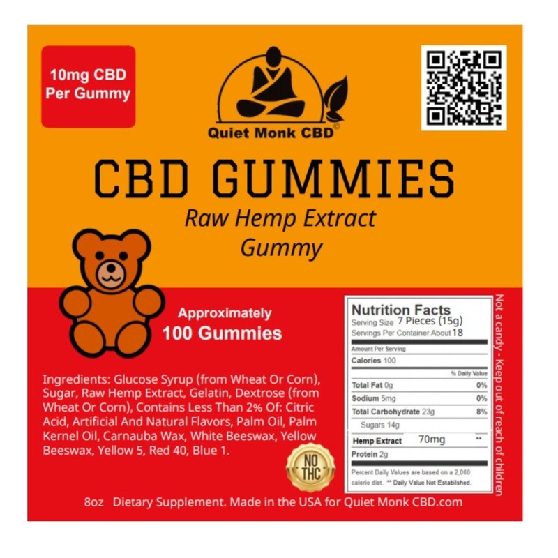 1000mg CBD Gummies Bears | Quiet Monk CBD